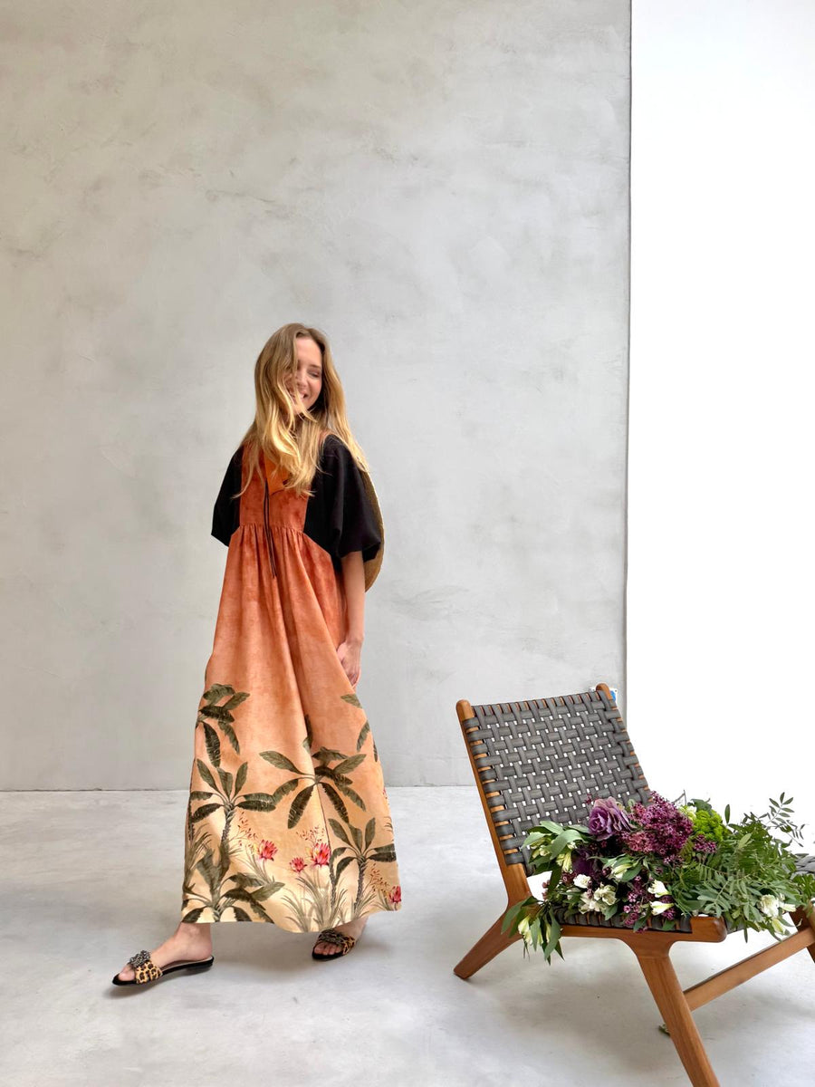 NEW LONG PRINTED TORTOISE DRESS – Bo-Star